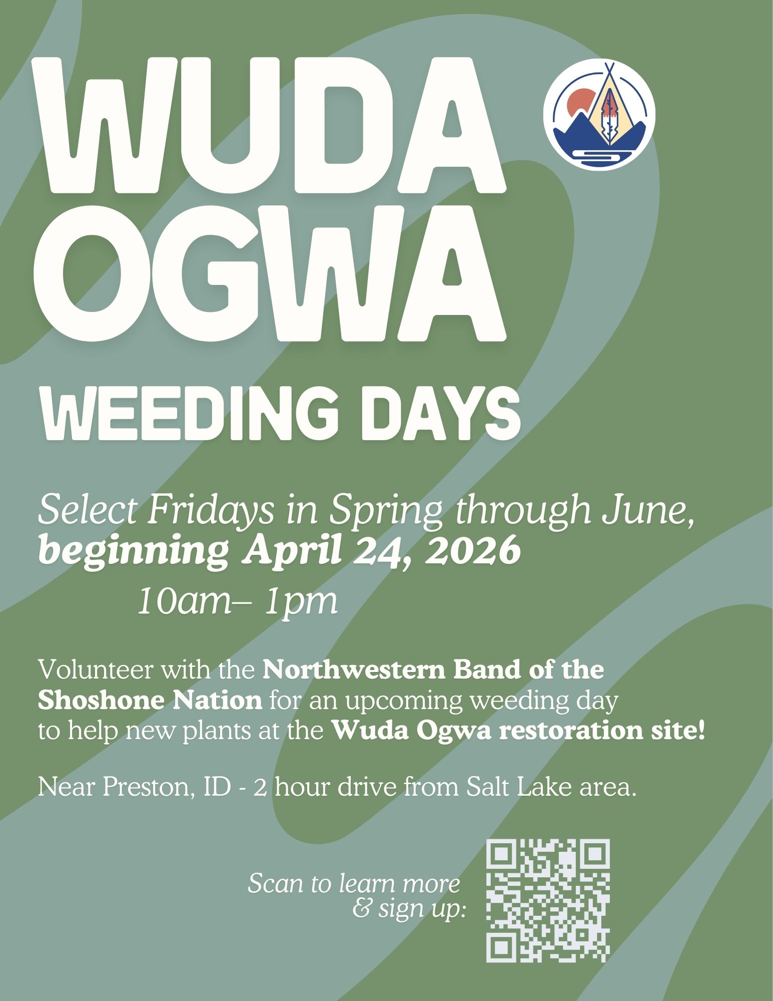 Upcoming volunteer opportunities at Wuda Ogwa - Sagebrush Steppe Land Trust